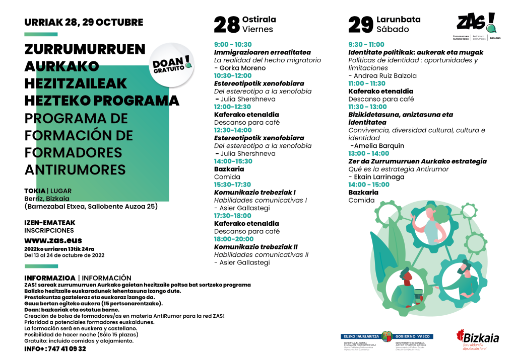 PROGRAMA “FORMACIÓN DE FORMADORES ANTIRUMORES” - Zas!